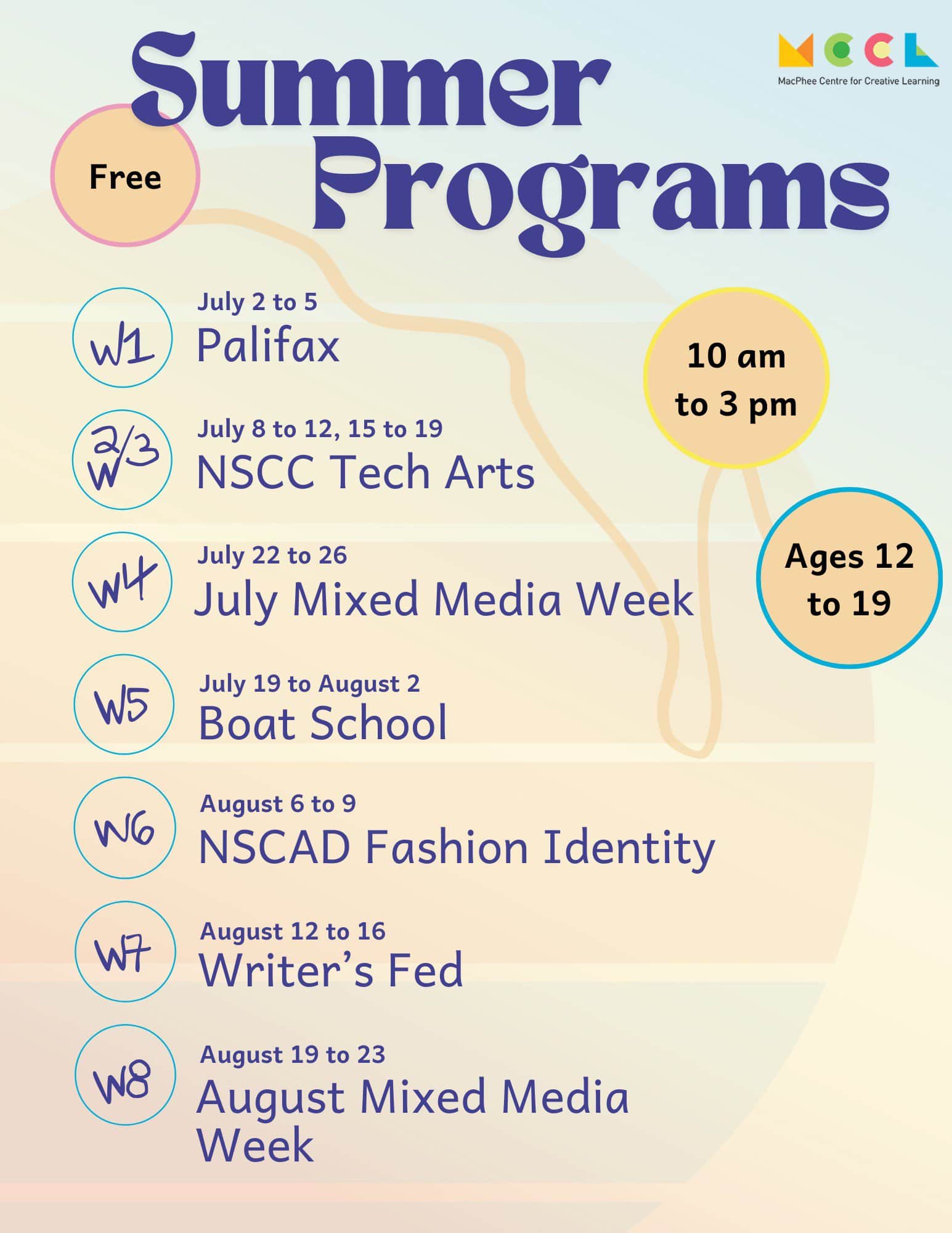 Programs - MacPhee Centre for Creative Learning